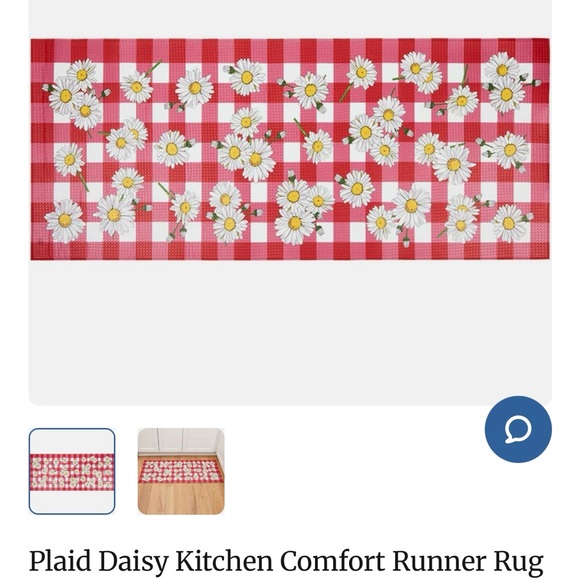 Lakeside Collection | Accents | New Plaid Daisy Comfort Foam Kitchen ...